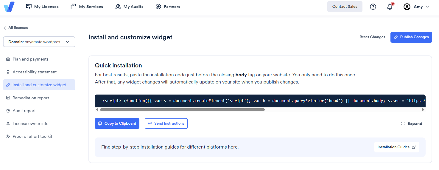 How to create a custom button that opens the accessWidget interface – accessiBe Help Center